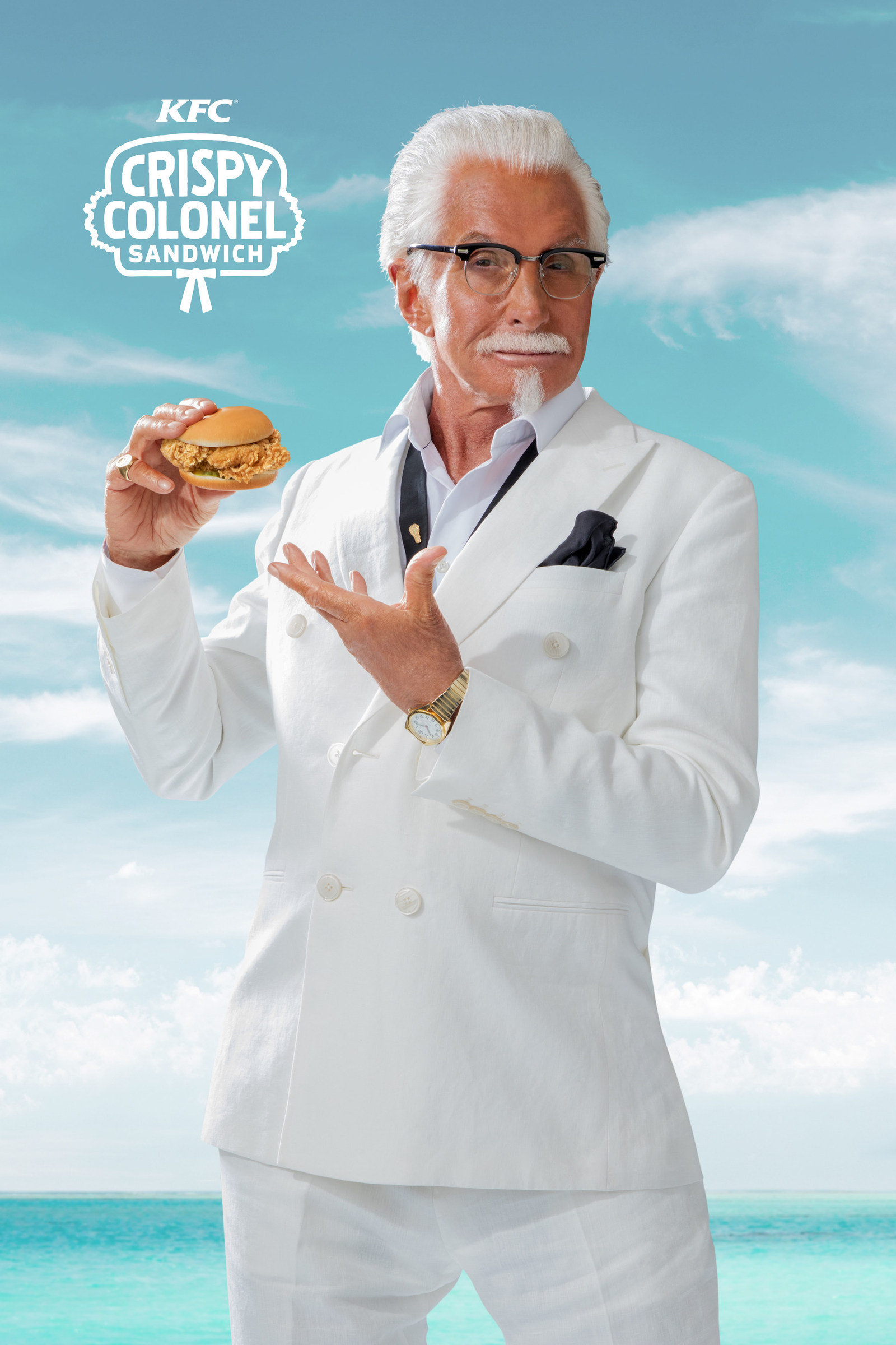 KFC Pairs New Crispy Colonel Sandwich with George Hamilton to Launch ...