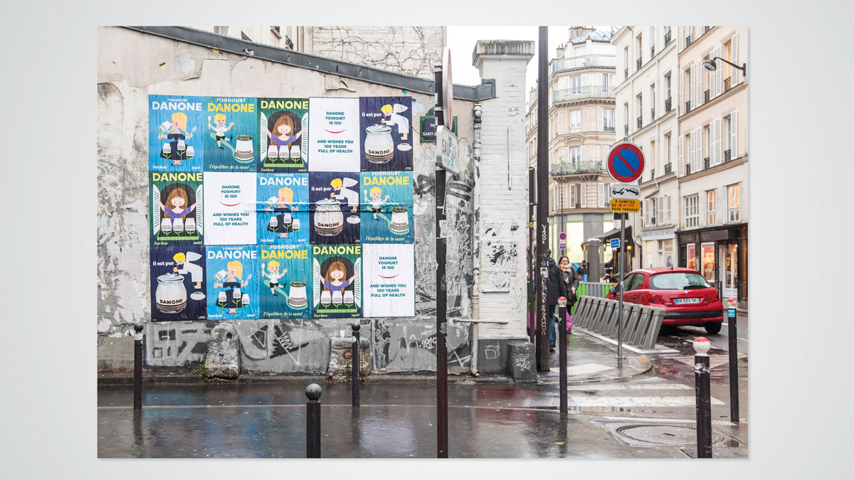 Danone Decorates the Streets of Paris Posters to Celebrate a Century of ...