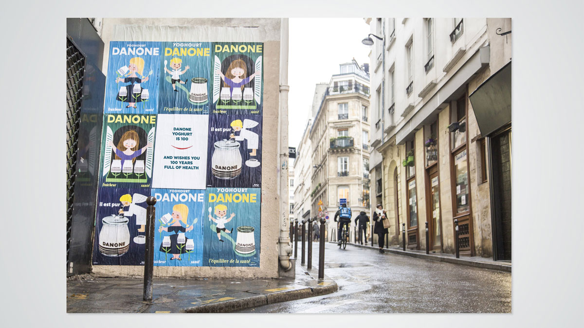 Danone Decorates the Streets of Paris Posters to Celebrate a Century of ...