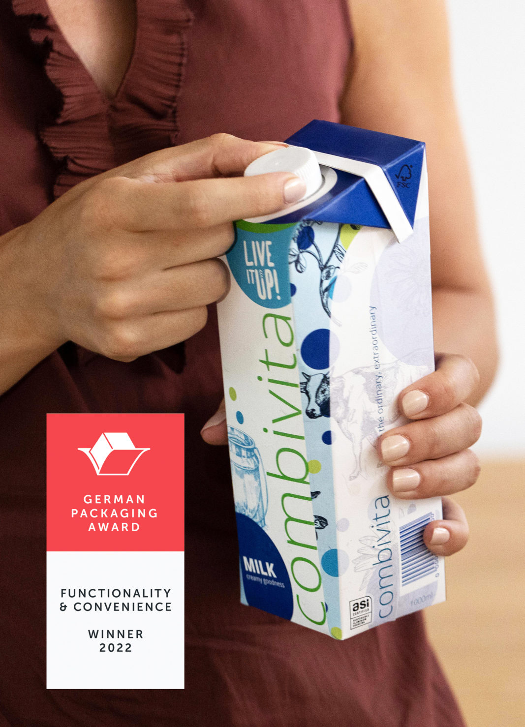 SIG’s next generation family-size packaging combivita with tethered ...